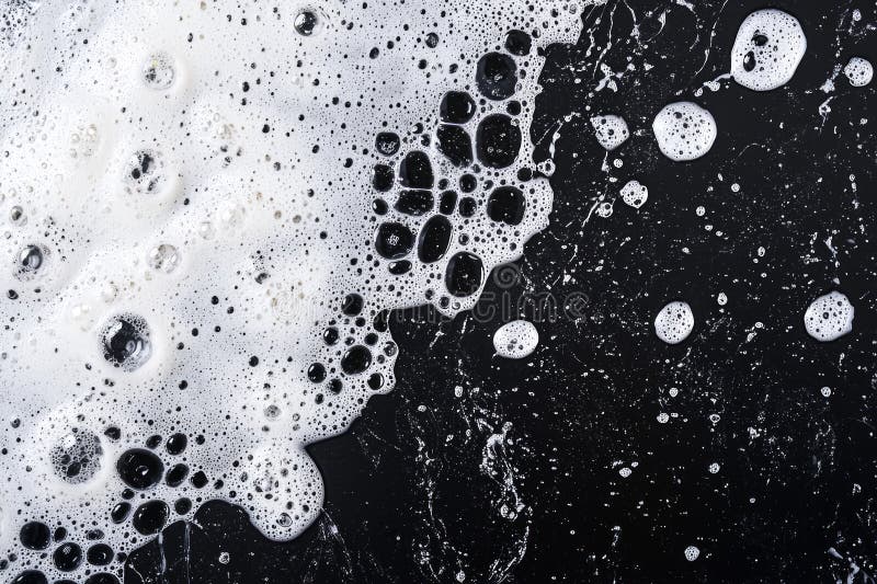 Foam Ripple on Dark Water Surface at Low Angle. AI Generated Stock ...