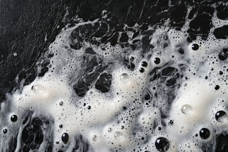Foam Ripple on Dark Water Surface at Low Angle. AI Image Stock Photo ...