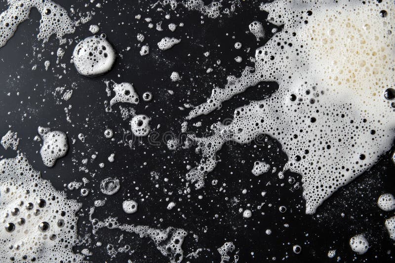 Foam Ripple on Dark Water Surface at Low Angle. Artificial Intelligence ...