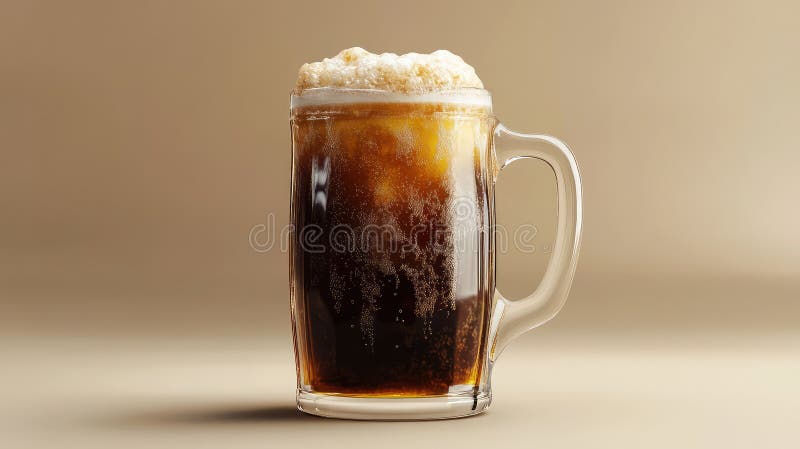 Foam root beer mug stock illustration. Illustration of effervescent ...