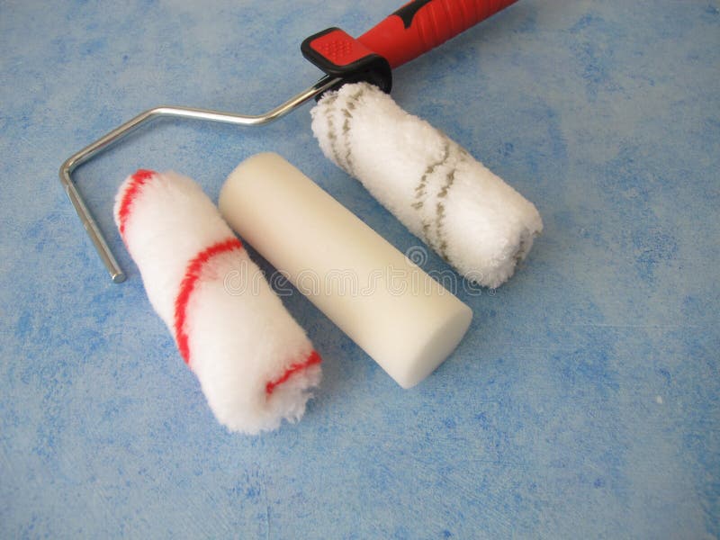 Foam Rubber, Microfiber and Polyester Roller Stock Photo - Image of ...