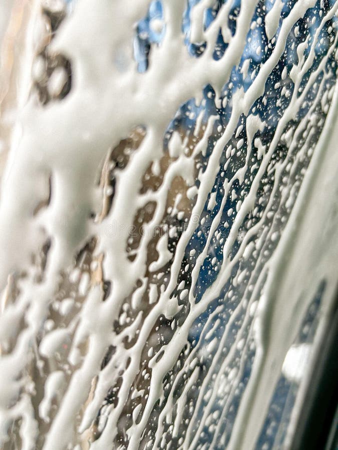 Foam Running Down the Glass Stock Image - Image of home, detailed ...