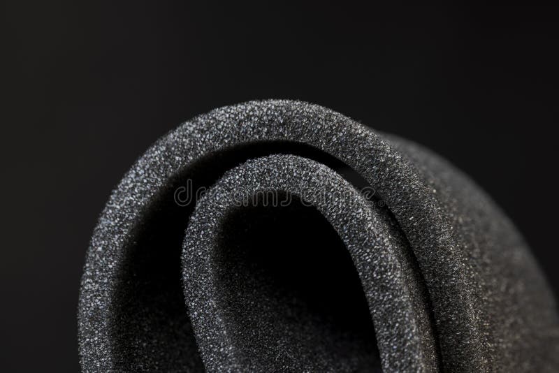 Black Sponge Giving Elasticity Objects Sound Insulation Stock Photos ...
