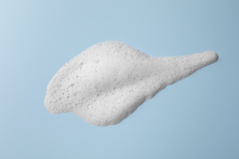 Foam Sample on Light Blue Background, Top View Stock Photo - Image of ...