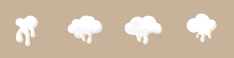 Template Foam Vector Icon Set. Foam Shape Vector. Different Types of ...