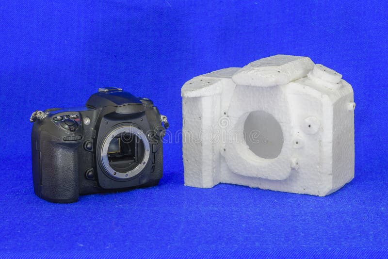 Foam Sheet SLR Camera Outline for Molding Stock Image - Image of ...