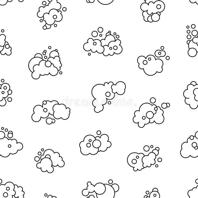 Foam Soap. Seamless Pattern. Coloring Page Stock Vector - Illustration ...