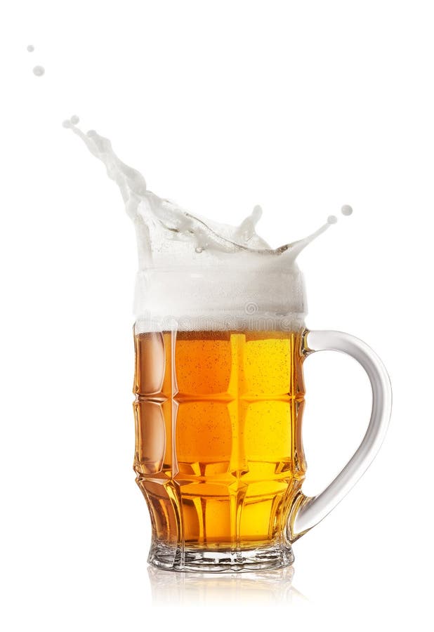 Beer mug splash stock image. Image of alcohol, lager - 131060597