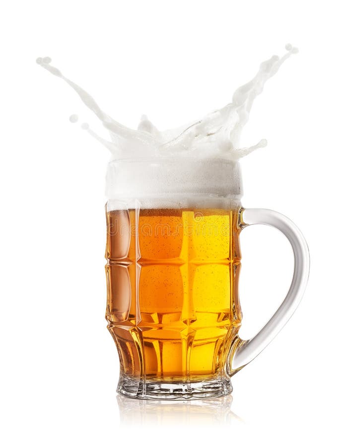 Beer mug splash stock image. Image of alcohol, lager - 131060597
