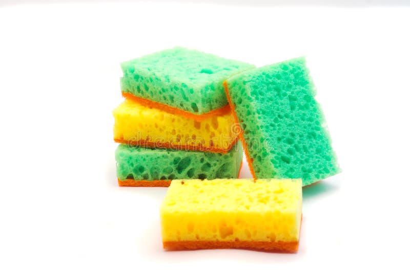 Foam Sponge for Washing Dishes Stock Image - Image of domestic, tool ...