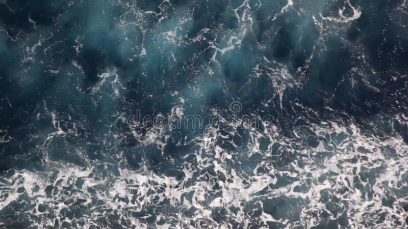 Foam Water of Sea, Top View from Moving Stock Video - Video of ...