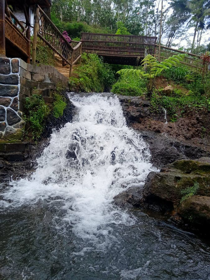 Foaming River Water Flow Down Splash Drop of Water Stock Image - Image ...