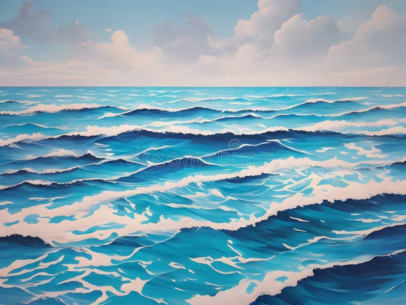 Foaming Sea Waves Roll and Splash on the Surface of the Water Against a ...