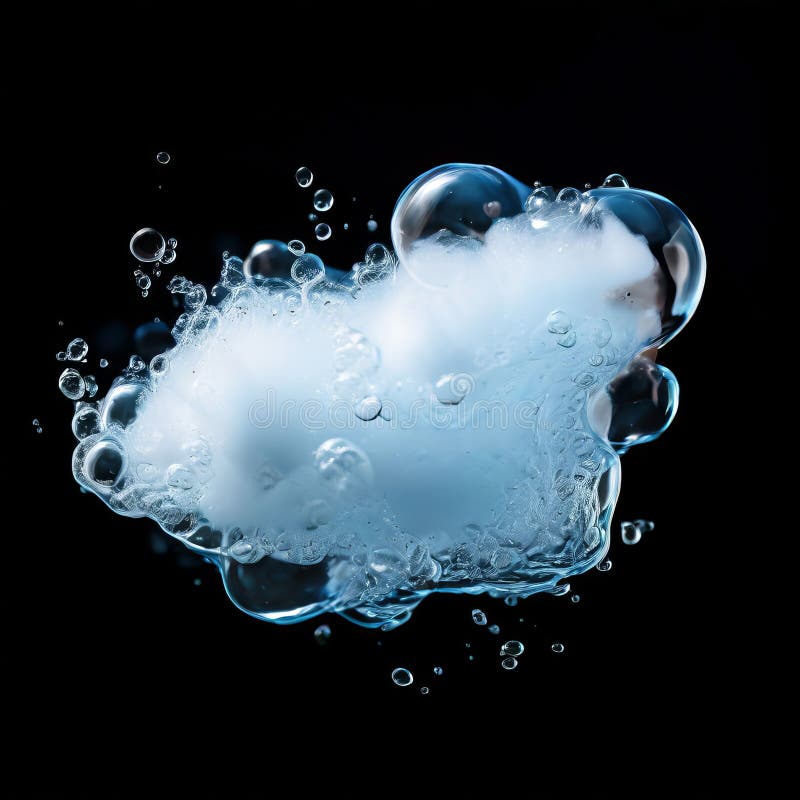 Foamy Bubbles Bubbles of Air Trapped within Water that Create Stock Illustration - Illustration ...