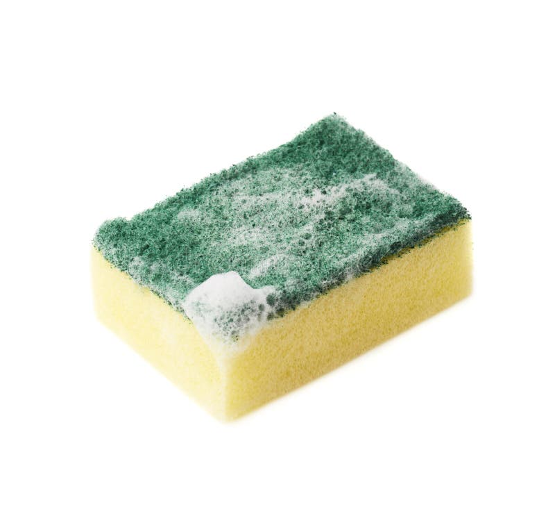 Kitchen Sponge Front and Back View Stock Image - Image of brushy, care ...