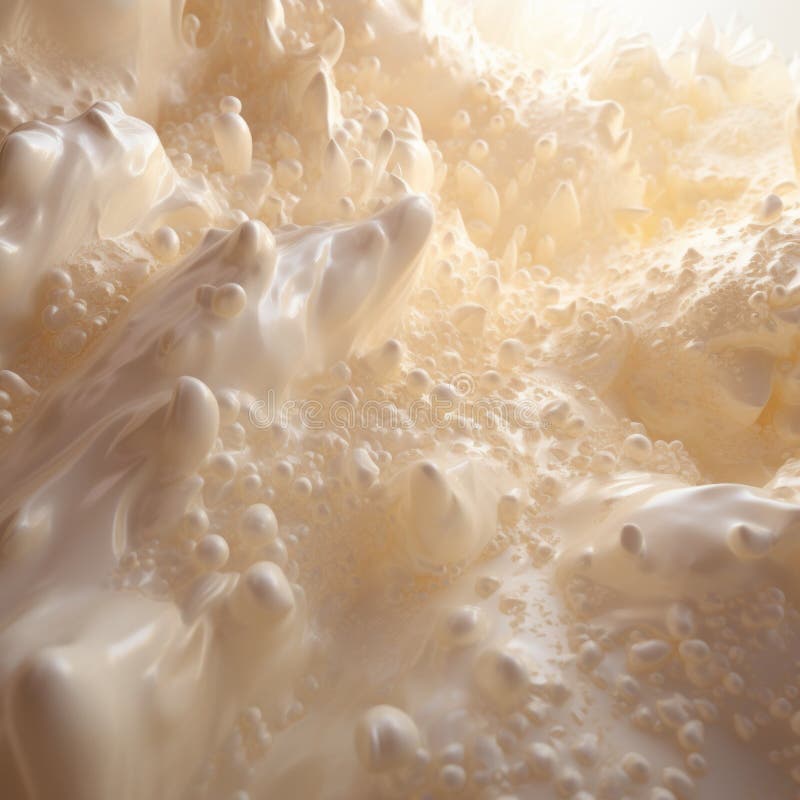 Foamy Milk in 3d with Golden Light and Raw Vulnerability Stock ...