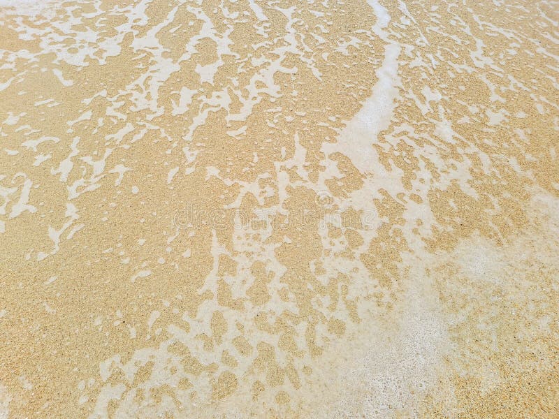 The Foamy Sand of the Sea Waves Stock Image - Image of surface, foam ...