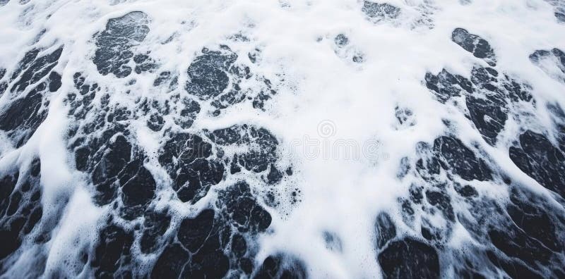 Foamy Water Texture Background Creates a Calming Abstract Ocean View ...