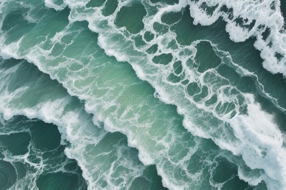 Foamy Water Top View Ai Generated Stock Illustration - Illustration of ...