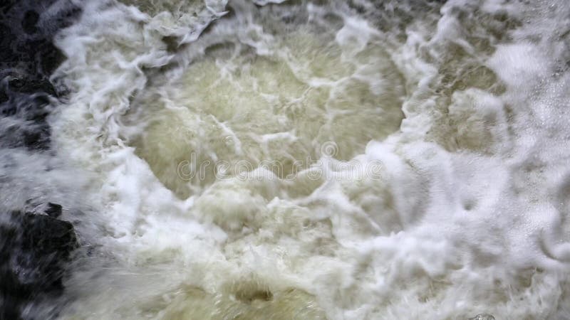 Foamy Water Flows into the Pool and Water Treatment Plant Stock Video ...