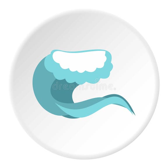 Foamy wave icon circle stock vector. Illustration of symbol - 108597757