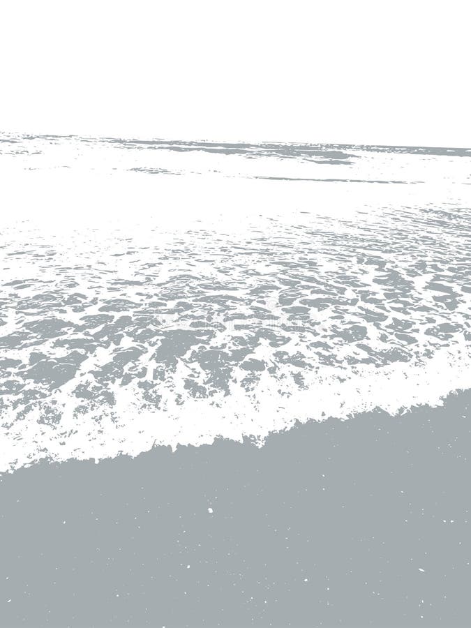 Foamy Waves on the Coast Vector Overlay Texture Stock Illustration ...