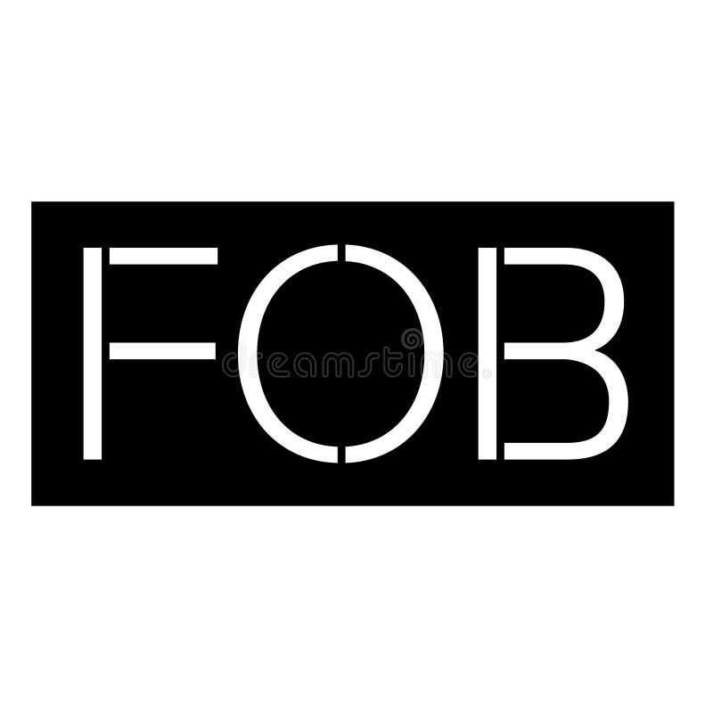 FOB stamp on white stock vector. Illustration of involved - 142304825