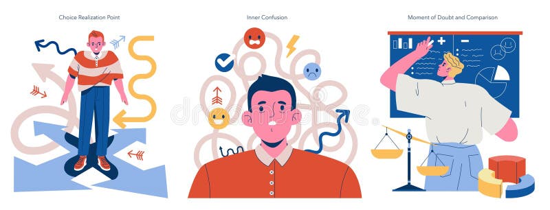 FOBO. Flat Vector Illustration Stock Illustration - Illustration of ...