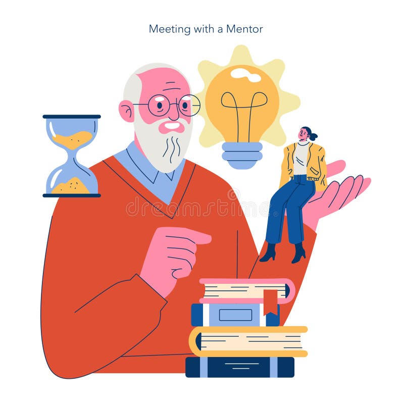 FOBO. Flat Vector Illustration Stock Vector - Illustration of wisdom ...