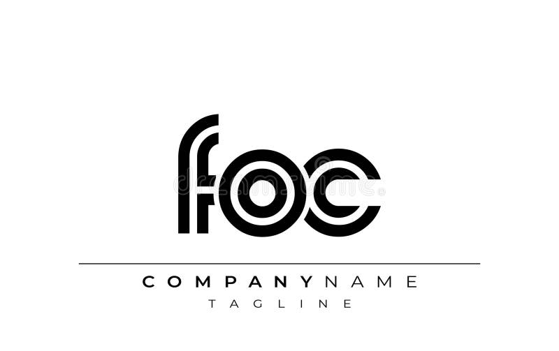 FOC Creative Unique Modern Letter Logo Design Stock Vector ...