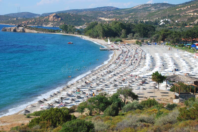 Foca Hanedan beach stock image. Image of beach, aegean - 21070083