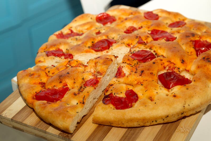 Focaccia Bread from South of Italy Stock Image - Image of apulia, fast ...