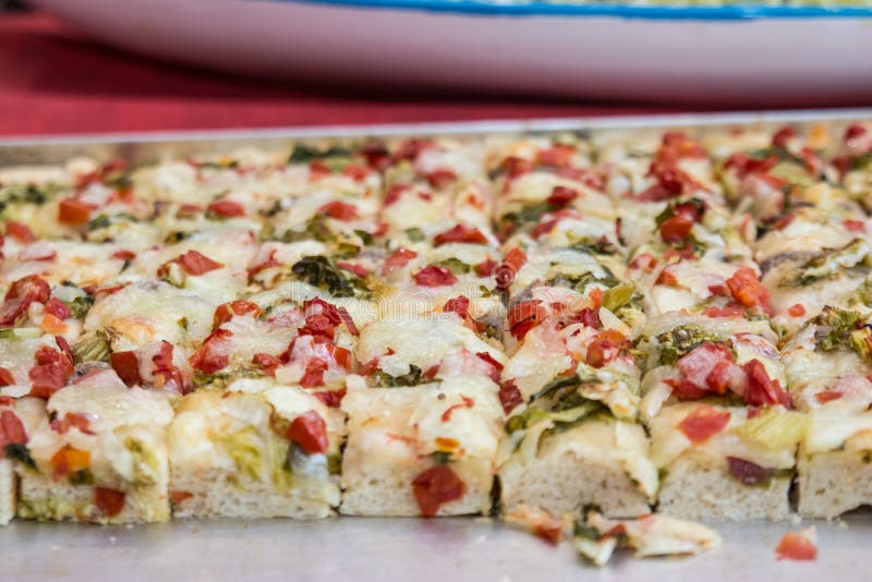 Focaccia Messinese stock image. Image of food, typical - 63554529