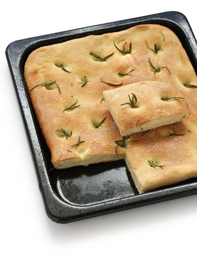 Focaccia, Pain Plat Italien Image stock - Image du romarin, dîner: 16954443