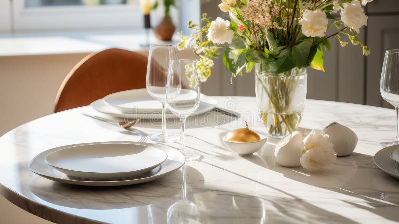 Focal marble table stock illustration. Illustration of focal - 336031543