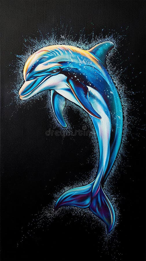 The Focal Point is a Captivating Figure of a Dolphin, Skillfully ...