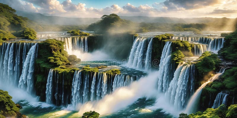 Focal Point. Highest Point of the Waterfall Stock Image - Image of ...