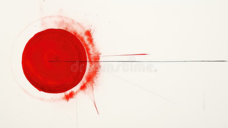 Focal red circle line stock illustration. Illustration of visual ...