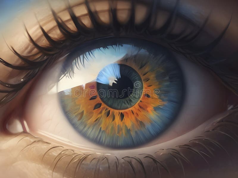 Focal Vision. Captivating Eye in the Foreground. Stock Image - Image of ...