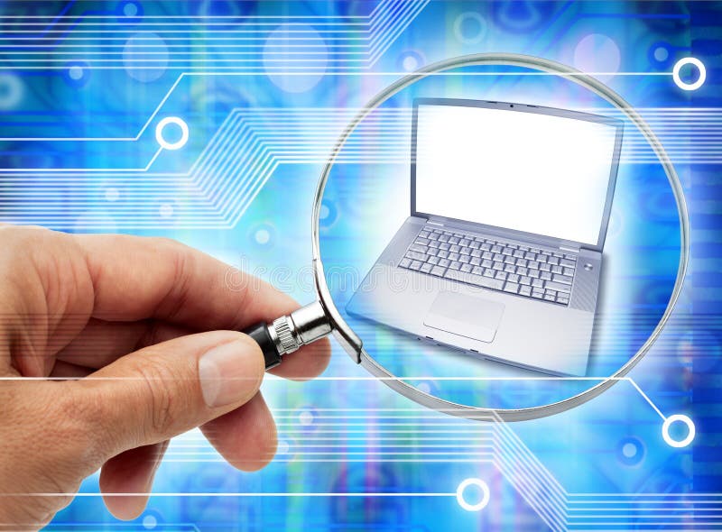 Foco en la informática foto de archivo. Imagen de revise - 18357108