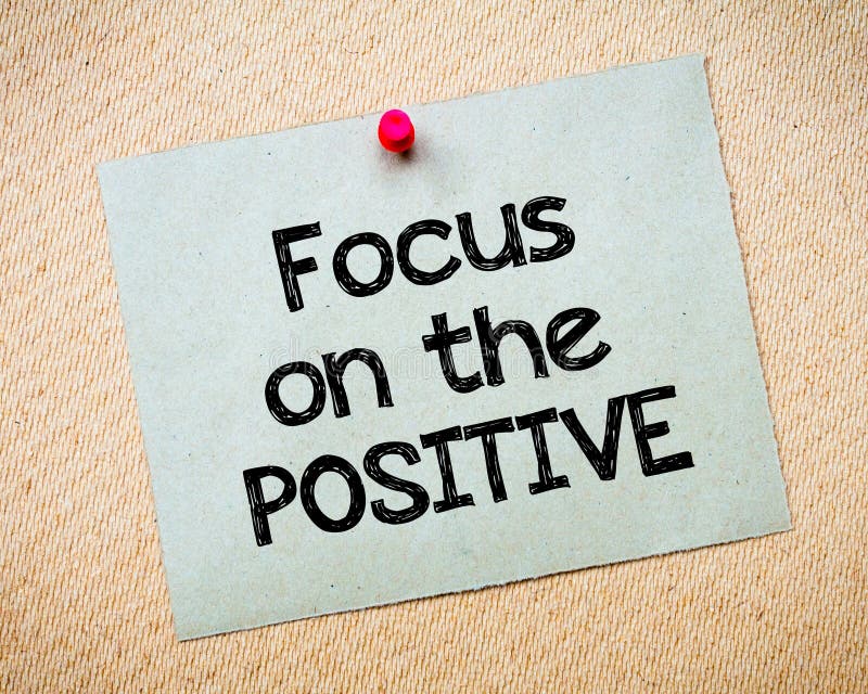 Foco No Positivo Conceito Criativo Da Motivação Imagem de Stock ...