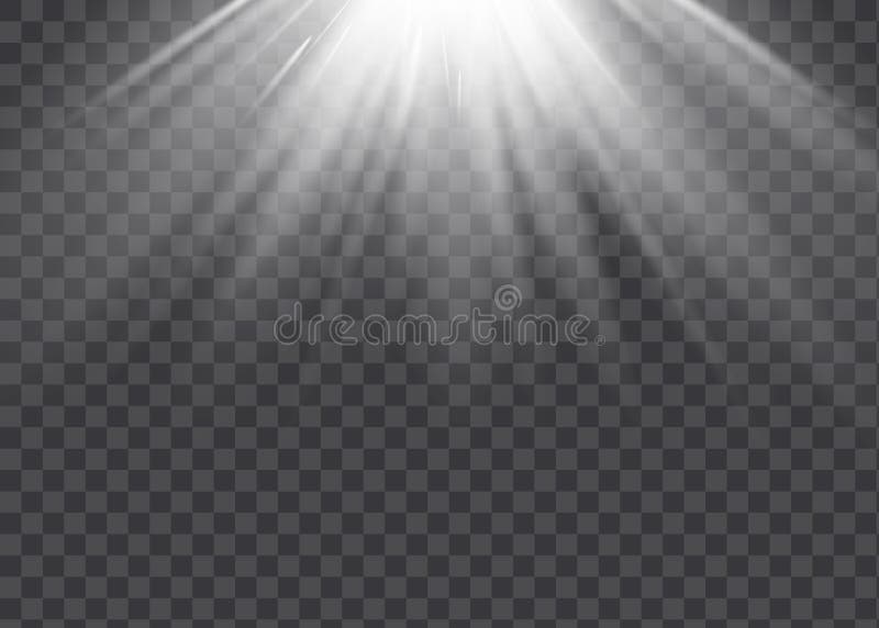 Foco Vectorial. Efecto Luz. Vector Luz Solar Transparente Lente ...