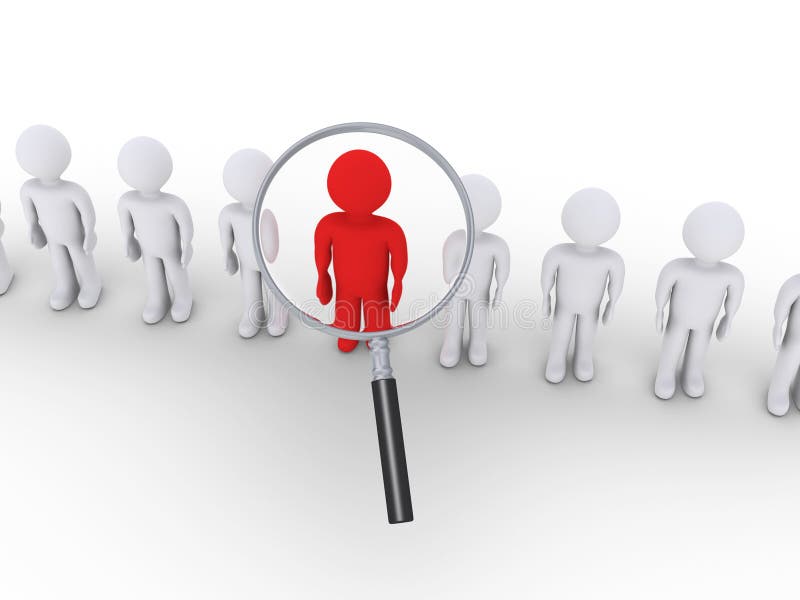 La Lupa Se Enfoca En El Líder Stock de ilustración - Ilustración de ...