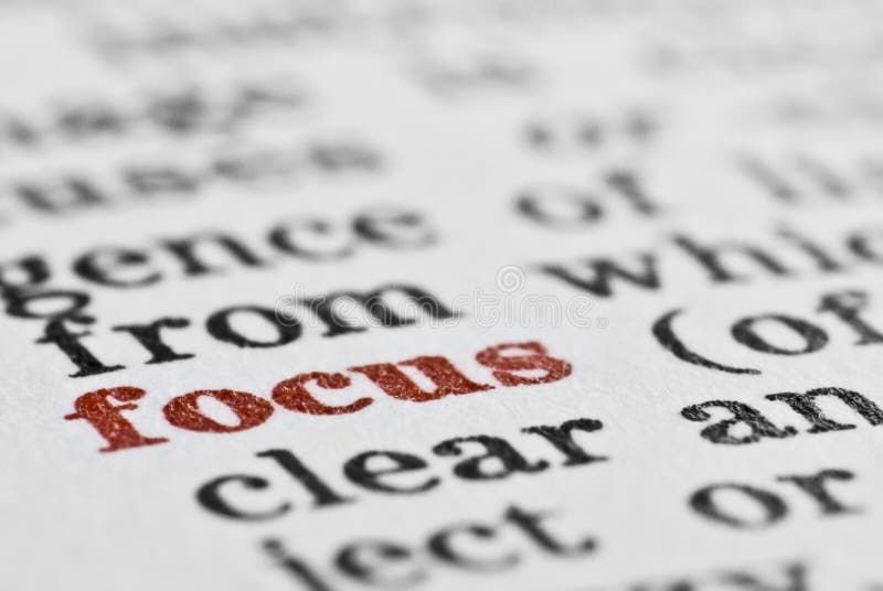 Focus stock image. Image of story, keywords, quote, semantic - 12804117