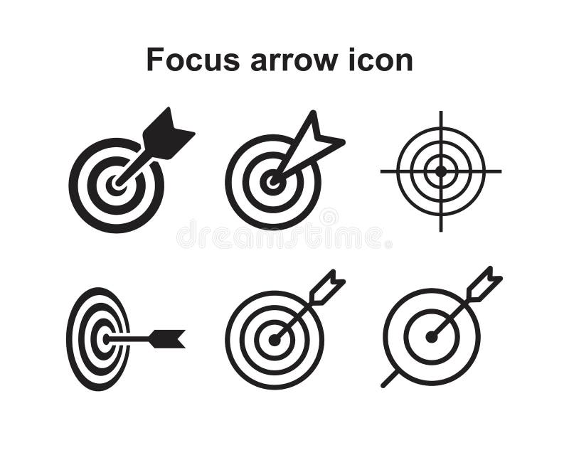 Focus Arrow Icon Template Black Color . Focus Arrow Icon Symbol Flat ...
