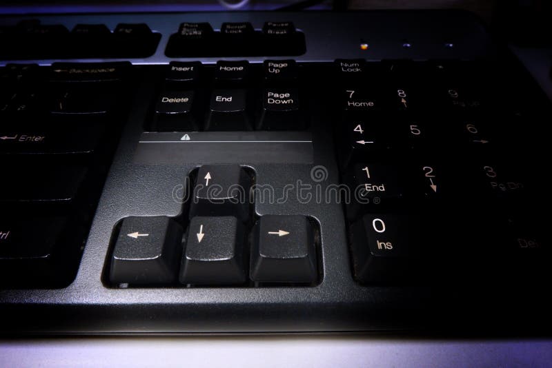 Focus Arrow Keys of Ordinary Working Keyboard. Stock Photo - Image of ...