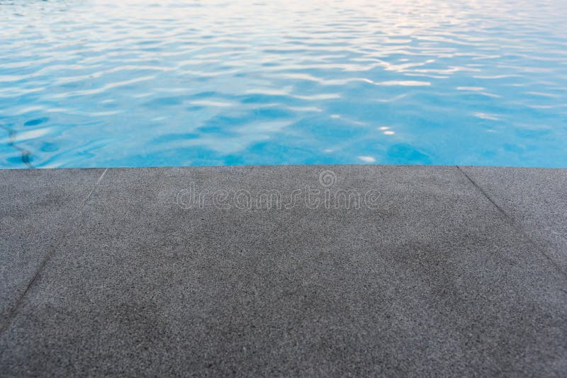 Black Granite Stone Pool Edge Stock Image - Image of horizontal ...