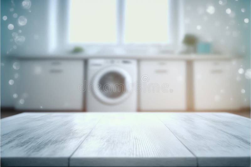 Focus in Blur Laundry and Washing Machine Background. Stock ...
