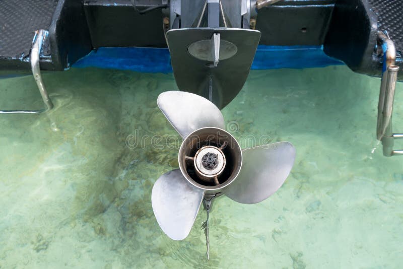 Focus on Boat Propeller on the Water Stock Photo - Image of spare, port ...