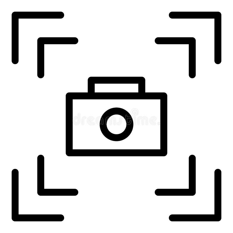 Focus Camera Icon Outline Vector. Screen Image Stock Vector ...